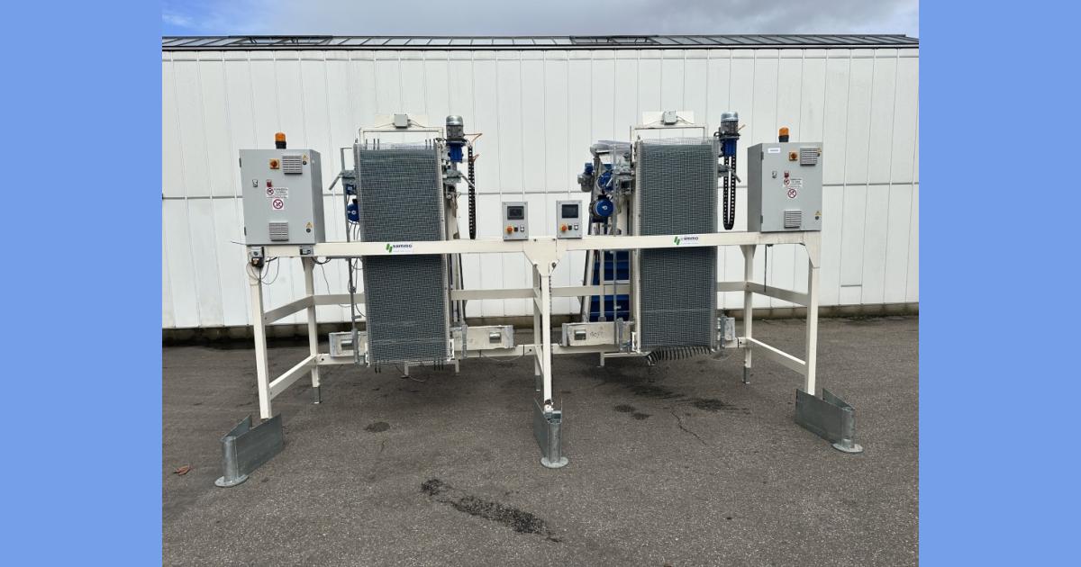 Sammo Unisorting double box filler with infeed elevators • Duijndam ...