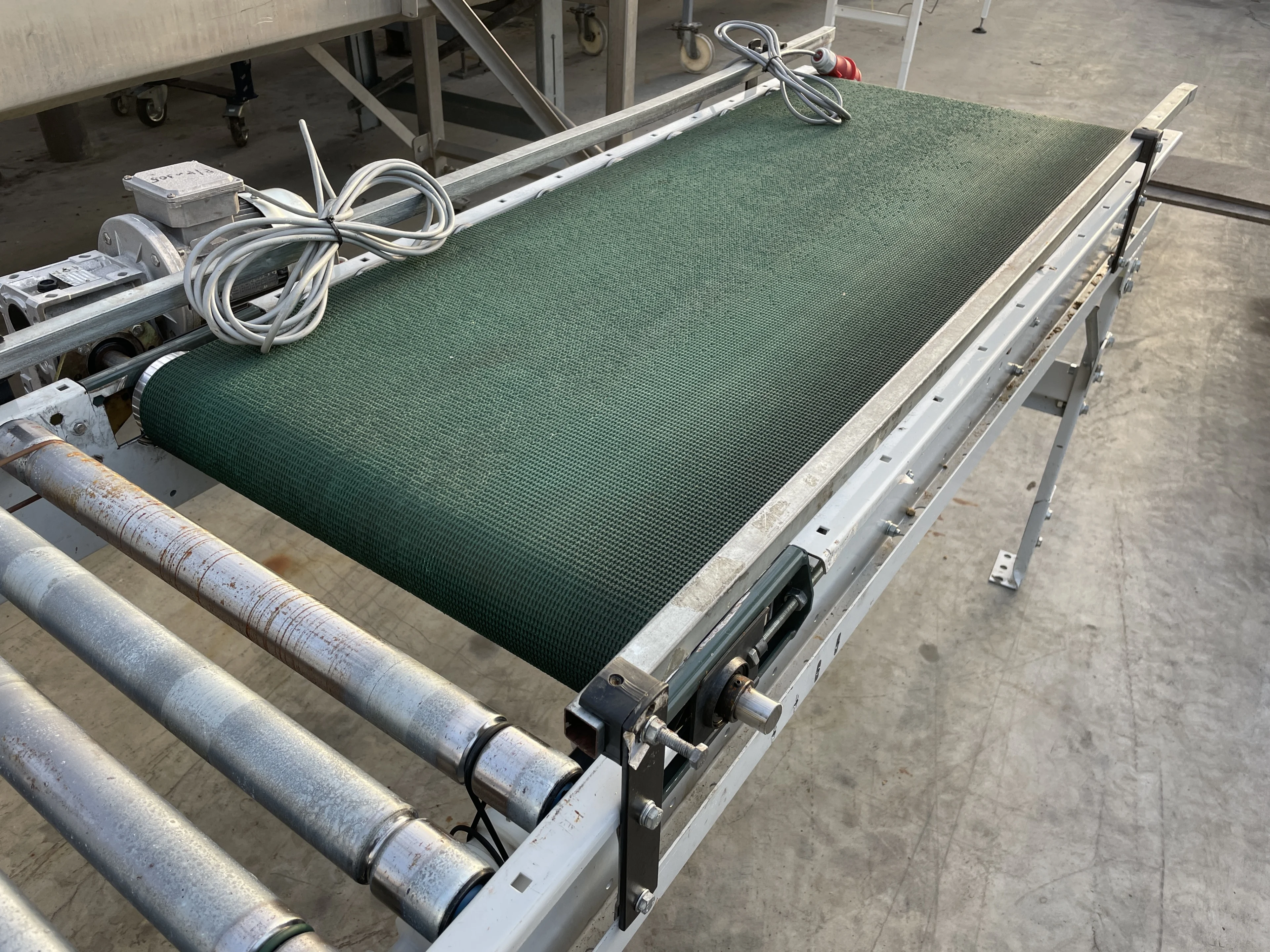Sorma roller conveyor driven with 90° curve and conveyor 145 x 60 cm ...