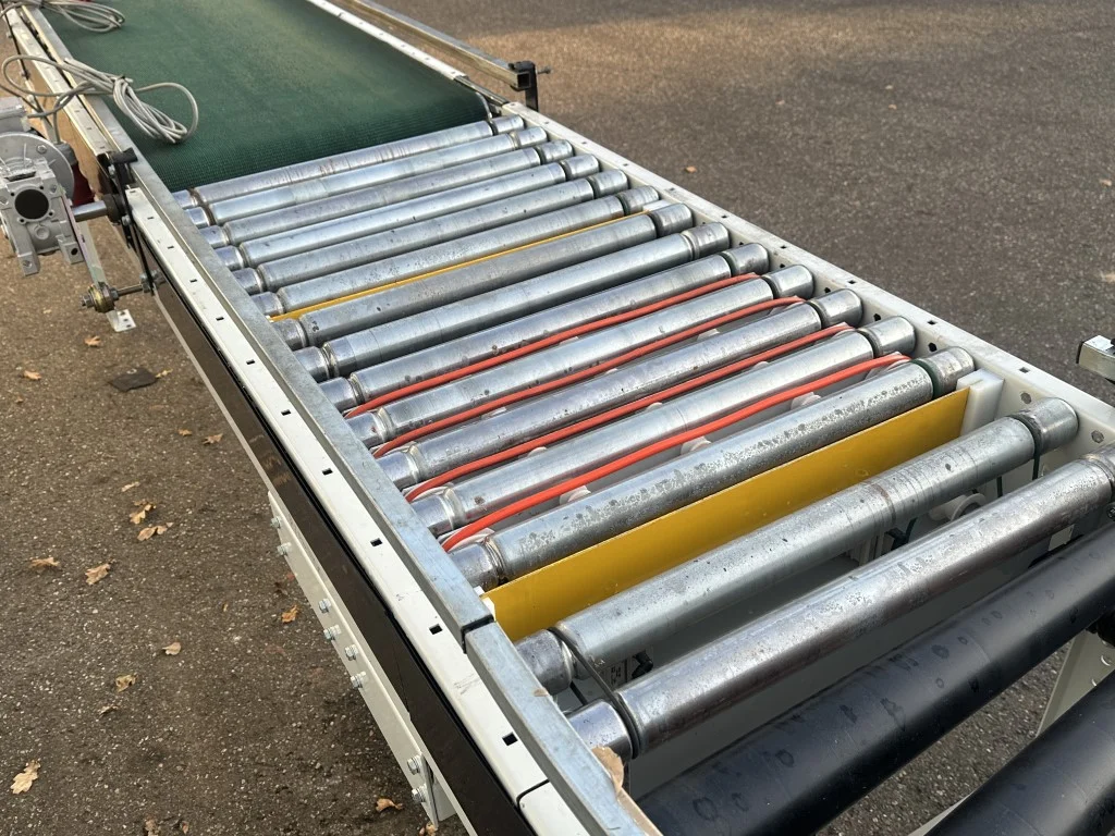 Sorma roller conveyor driven with 90° curve and conveyor 145 x 60 cm ...