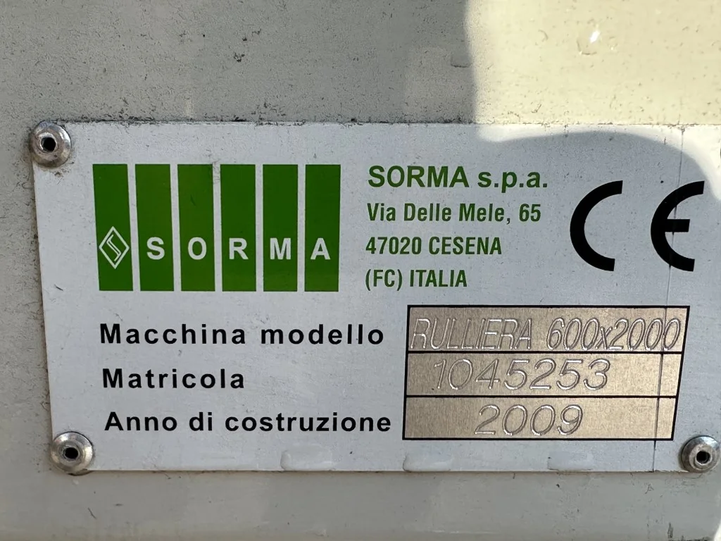 Sorma rollenbaan 200 x 60 cm • Duijndam Machines