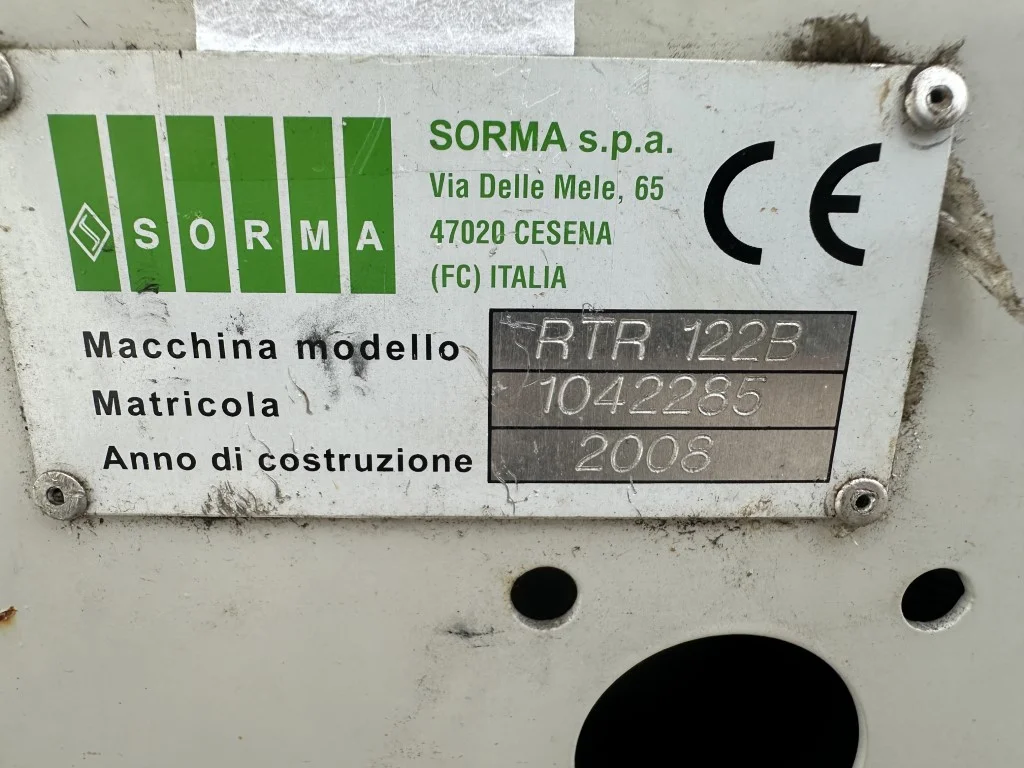 Sorma RTR122B • Duijndam Machines