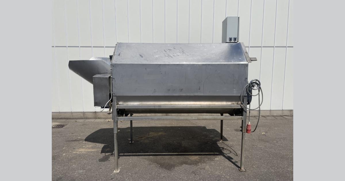 Stainless steel drum washer 200 x 90 cm • Duijndam Machines