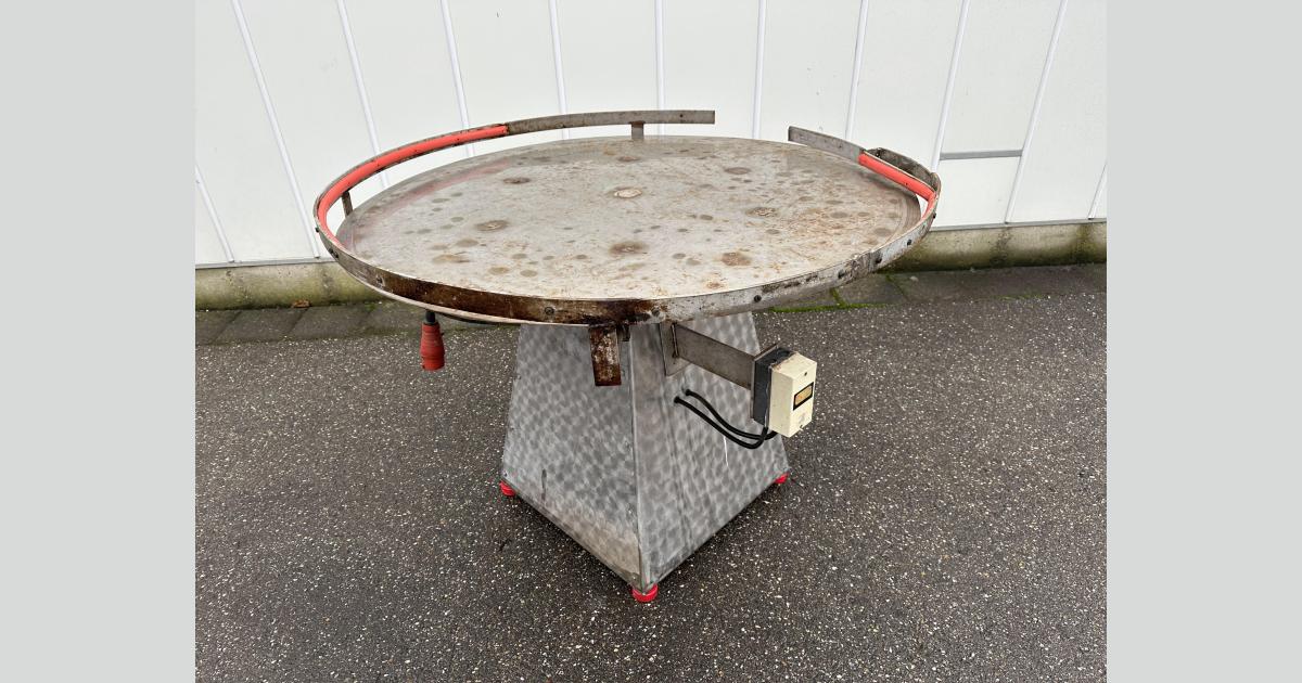 Stainless steel turntable 125 cm ø • Duijndam Machines