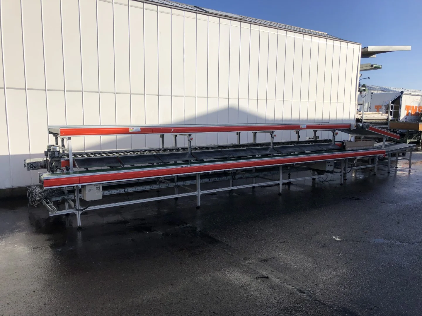Stas combi double packaging conveyors with driven roller conveyors ...