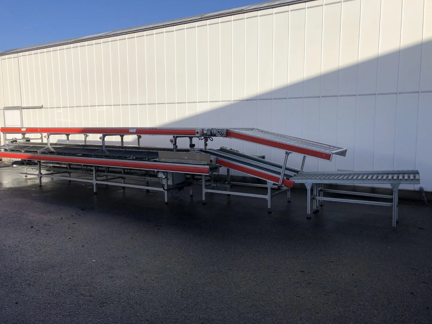 Stas combi double packaging conveyors with driven roller conveyors ...