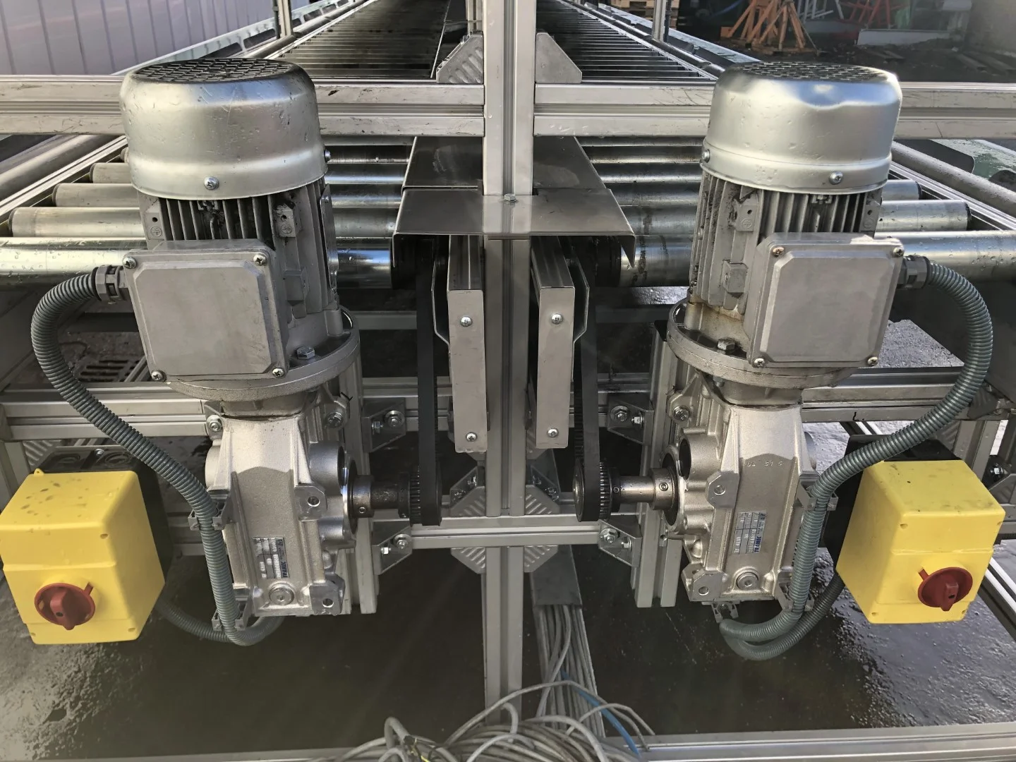 Stas combi double packaging conveyors with driven roller conveyors ...