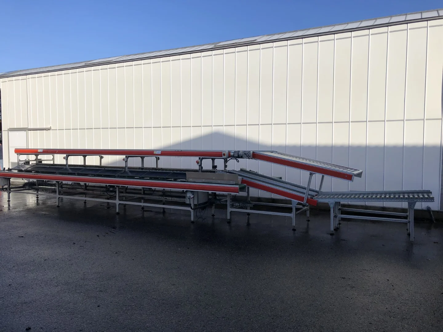 Stas combi double packaging conveyors with driven roller conveyors ...