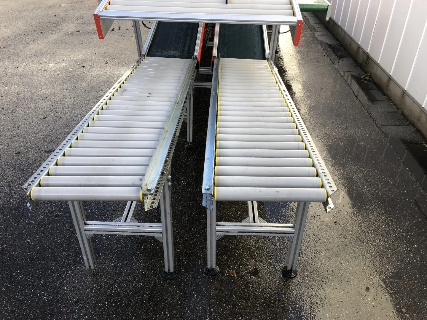 Stas combi double packaging conveyors with driven roller conveyors ...