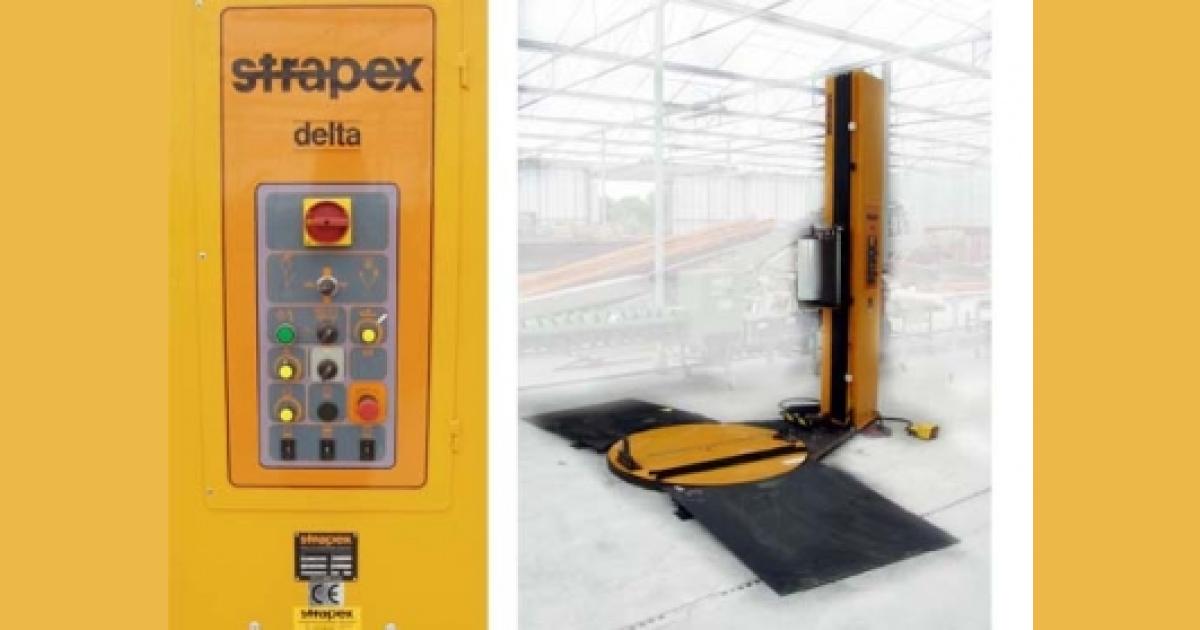 Strapex automatic wrapping machine for trolleys • Duijndam Machines