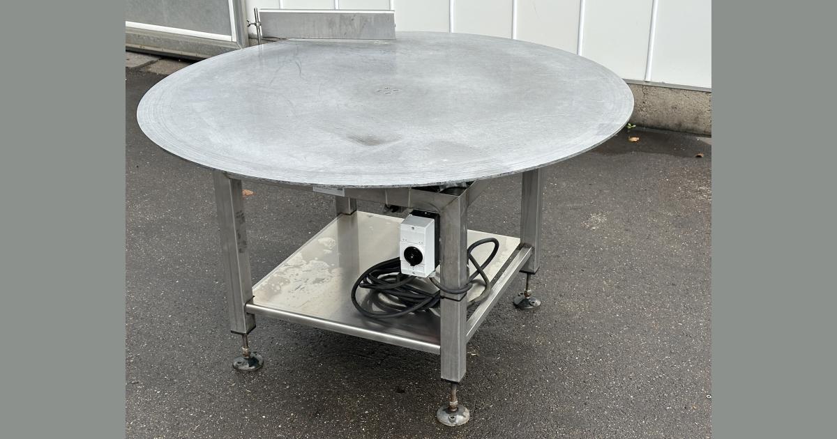 Turntable 150 cm stainless steel • Duijndam Machines