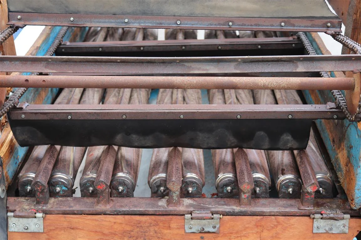 Onion topper with 10 rollers - 380 volt • Duijndam Machines