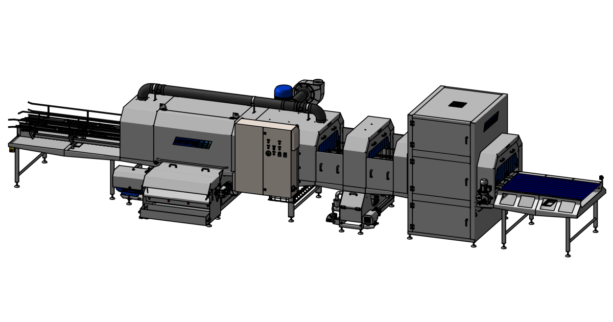 Unifortes UNI-W350.100H + UNI-D200.100 crate washer double line ...