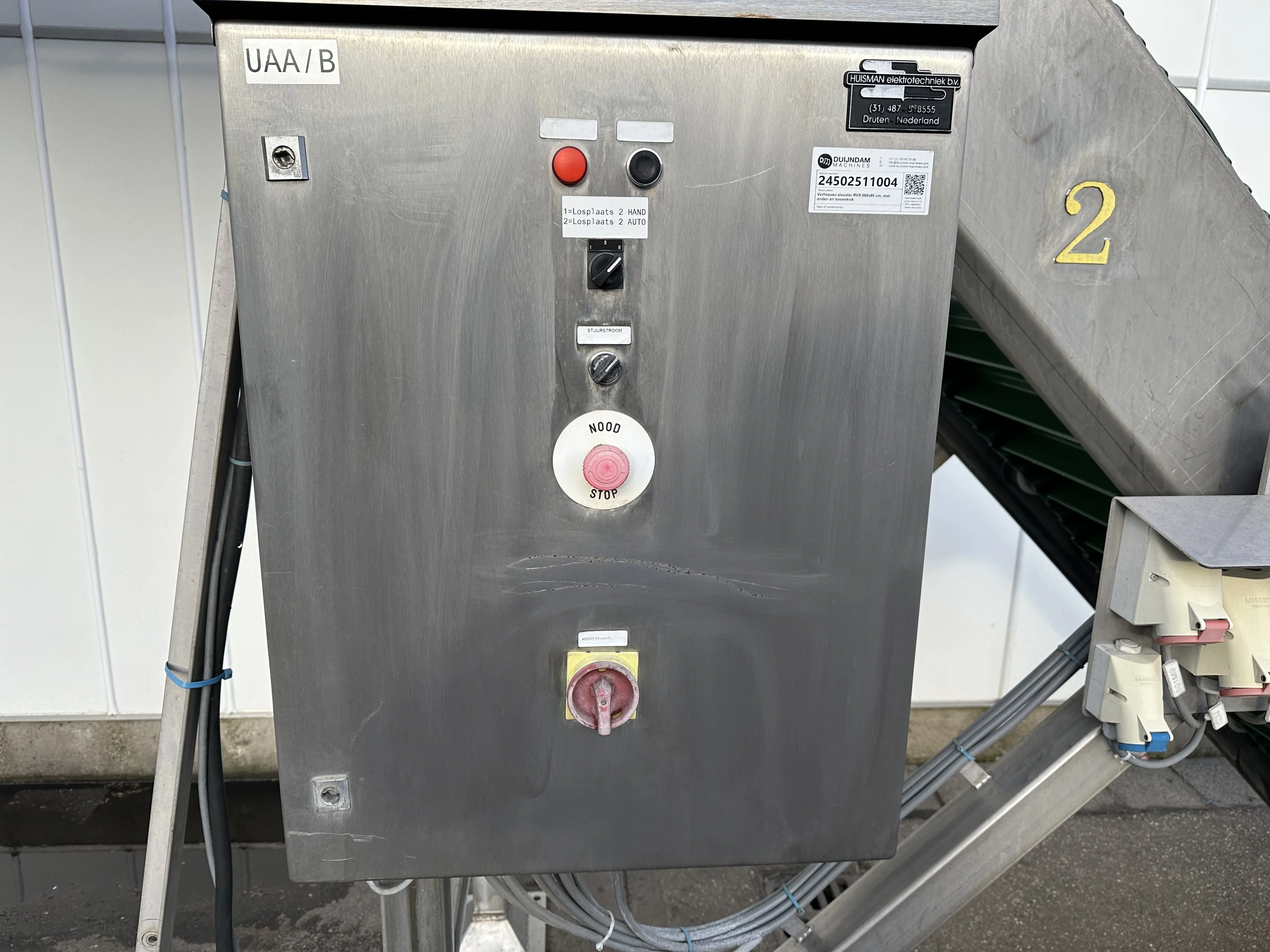 Verhoeven elevator incline conveyor stainless steel 680 x 60 cm ...