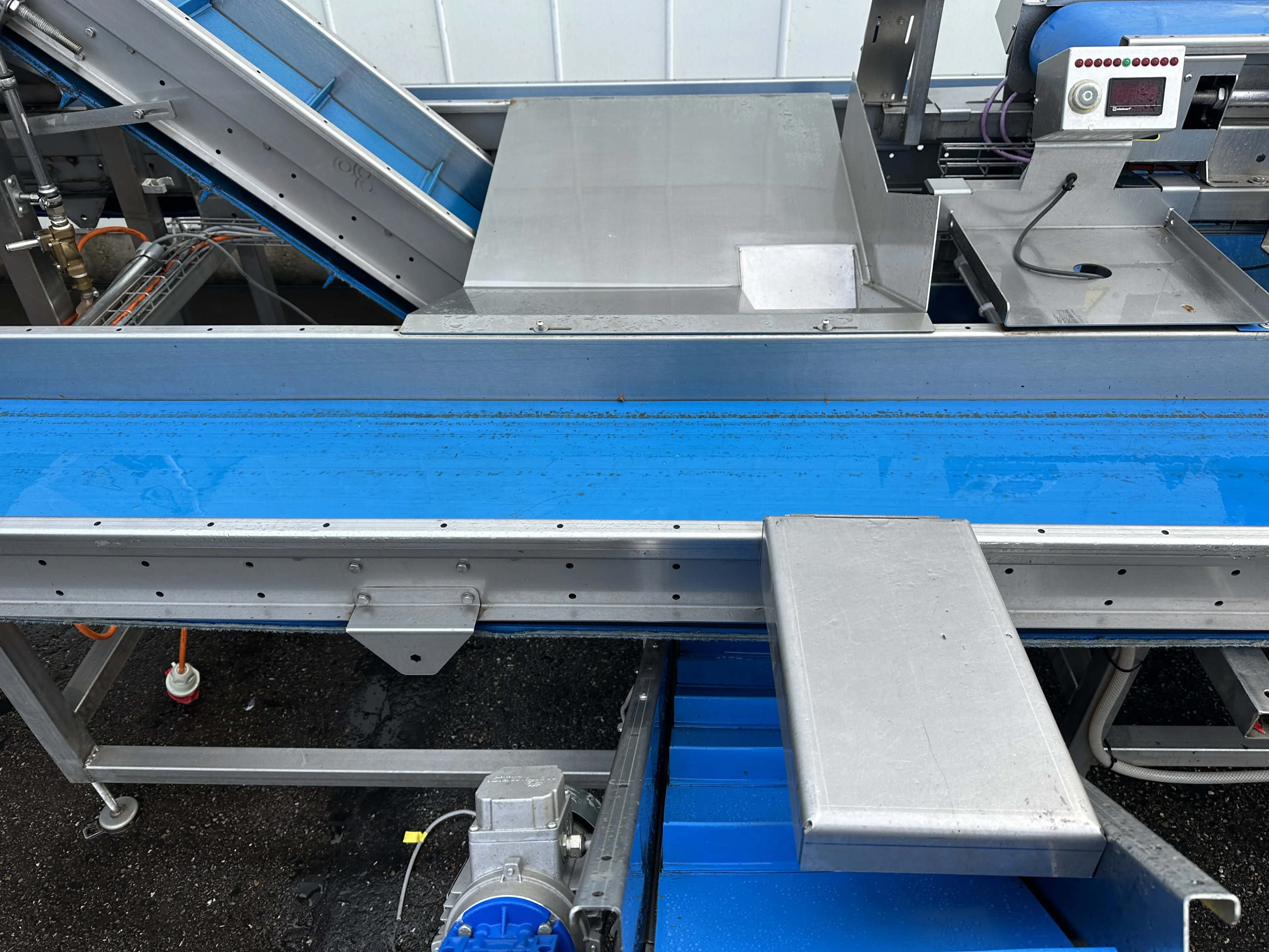 Visar stainless steel packing line with Netagco bin tipper and 16 ...
