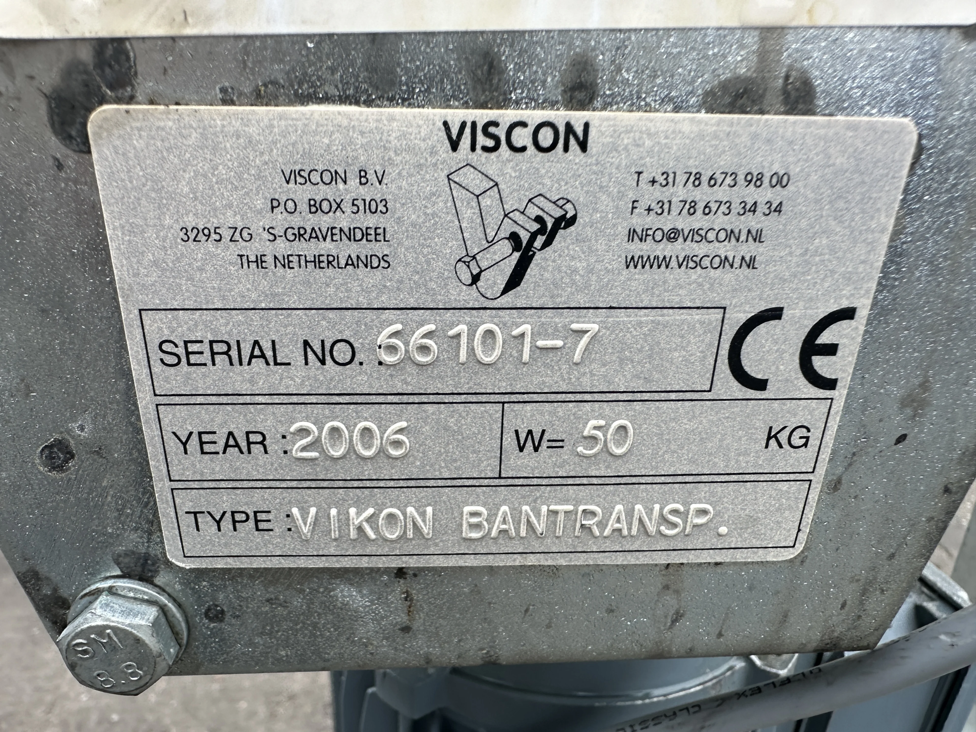 Viscon conveyor 250 x 20 cm • Duijndam Machines