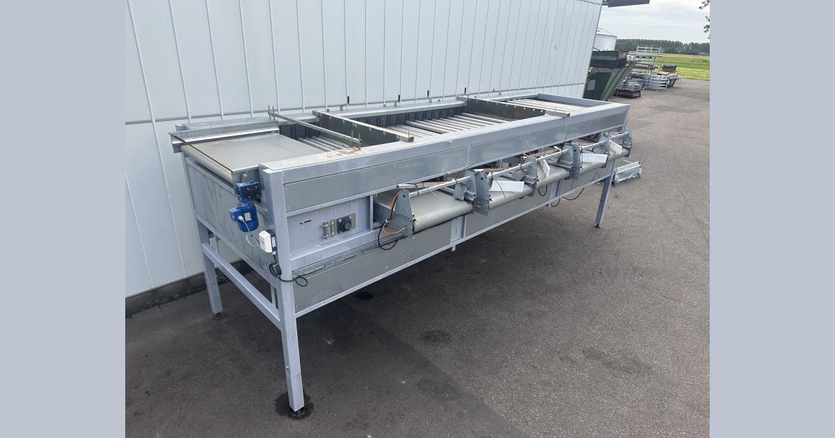 Vitech 180 cm roller sorting machine with 5 sizes • Duijndam Machines